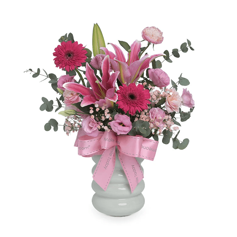 Pink Serenade Table Flowers | Elegant Floral Arrangement | Far East ...