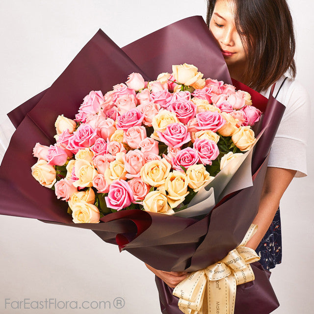 99 Roses Flower Bouquet - Everlasting Joy | Floristika KL